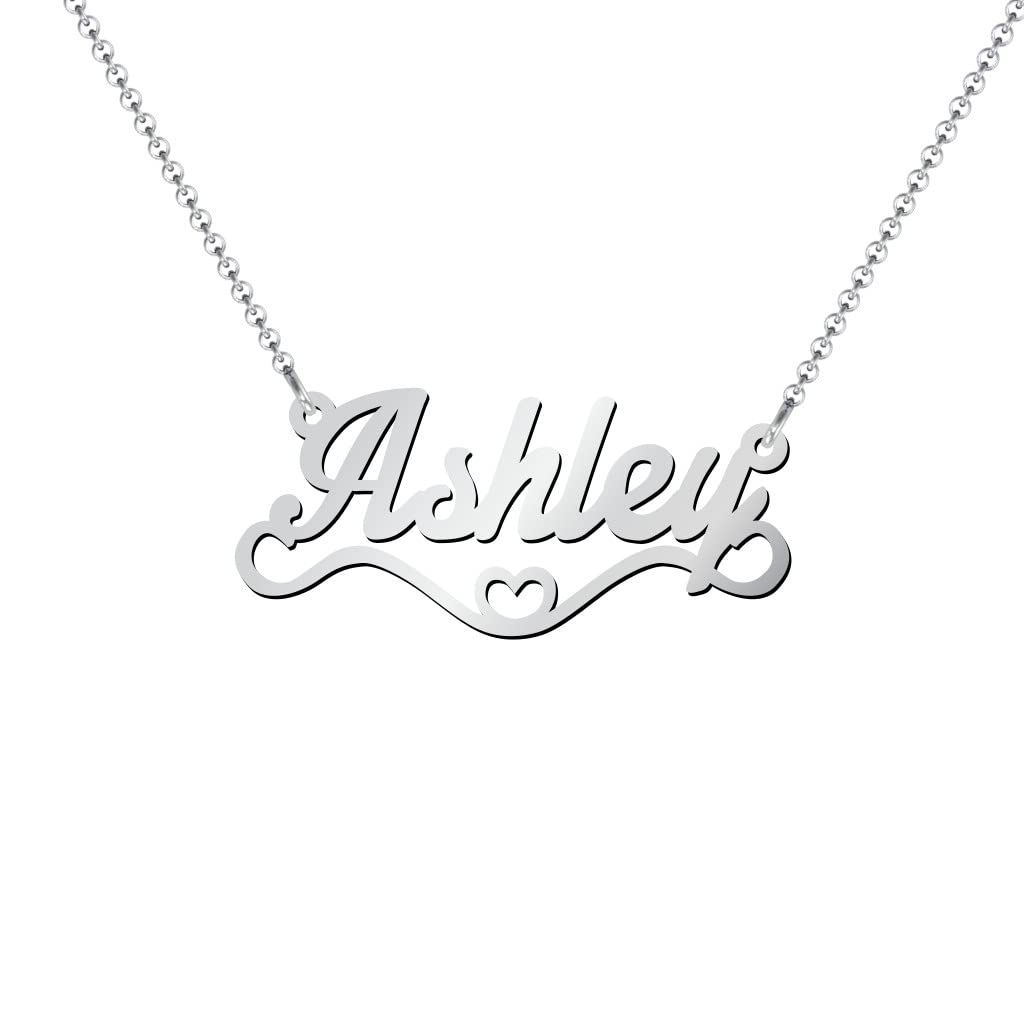 TSD 10K Yellow Gold Heart Name Necklace with a 18" Chain by JEWLR*