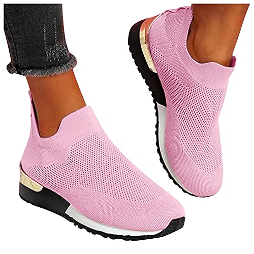 USYFAKGH Women's Casual Walking Shoes Lightweight Slip On Travel Sneakers