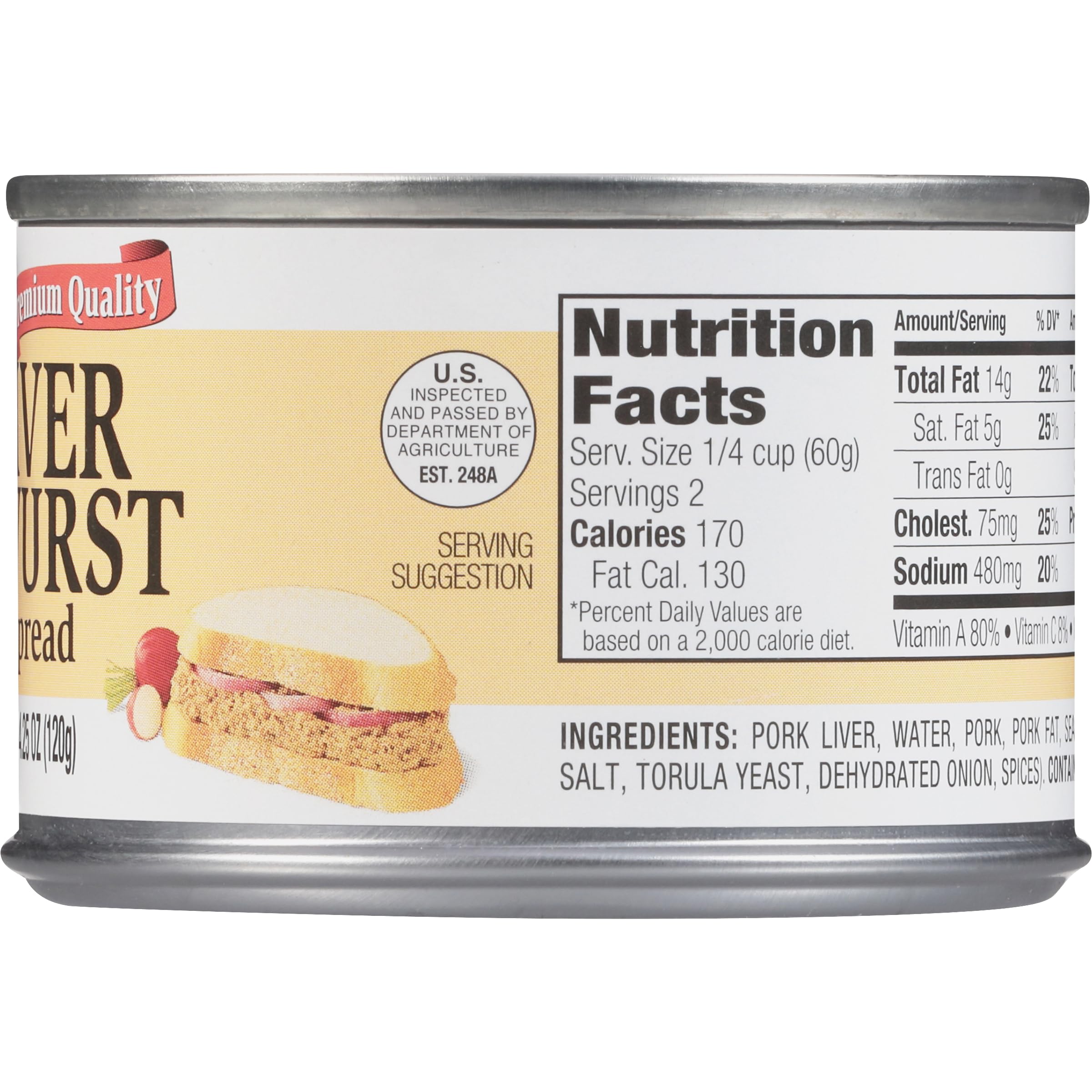 Underwood Liver Wurst Spread, 4.25oz Can (Pack of 6)