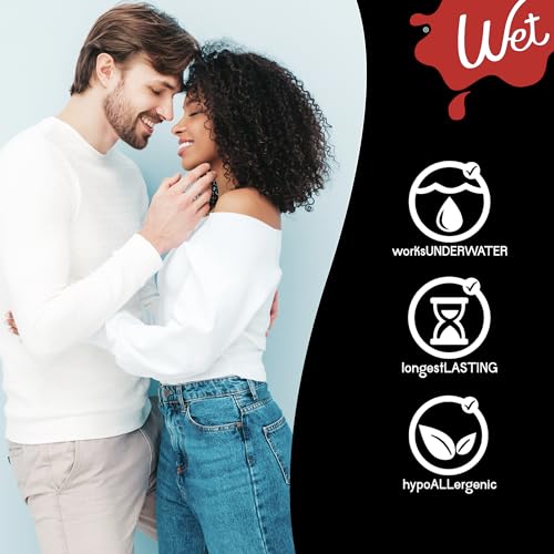 Wet Platinum Silicone-Based Lube for Men, Women & Couples, 4.2 Fl Oz - Ultra Long-Lasting & Water-Resistant Premium Personal Lubricant - Safe to Use with Latex Condoms - Non-Sticky & Hypoallergenic