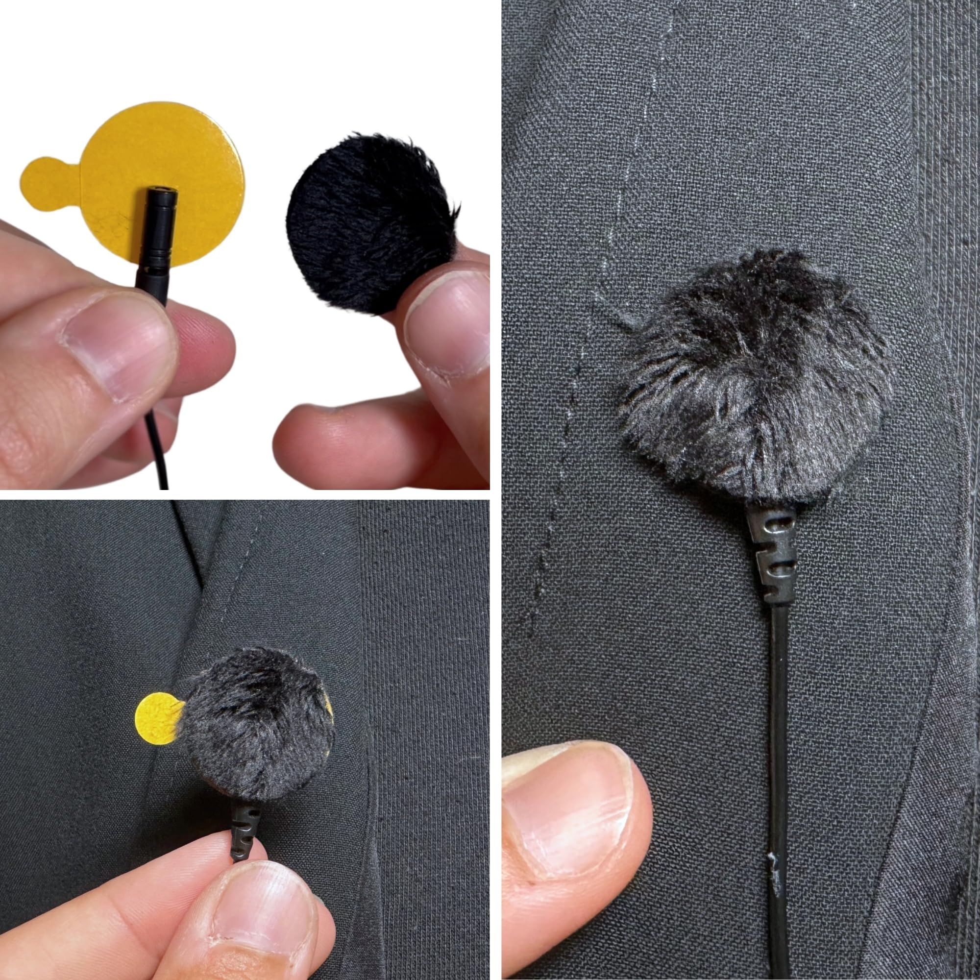 URSA Plush Circles - 5mm length short fur LAV covers. Reusable & Super Soft. 25mm Diameter (9x Circles + 30x Stickies, MultiPack)