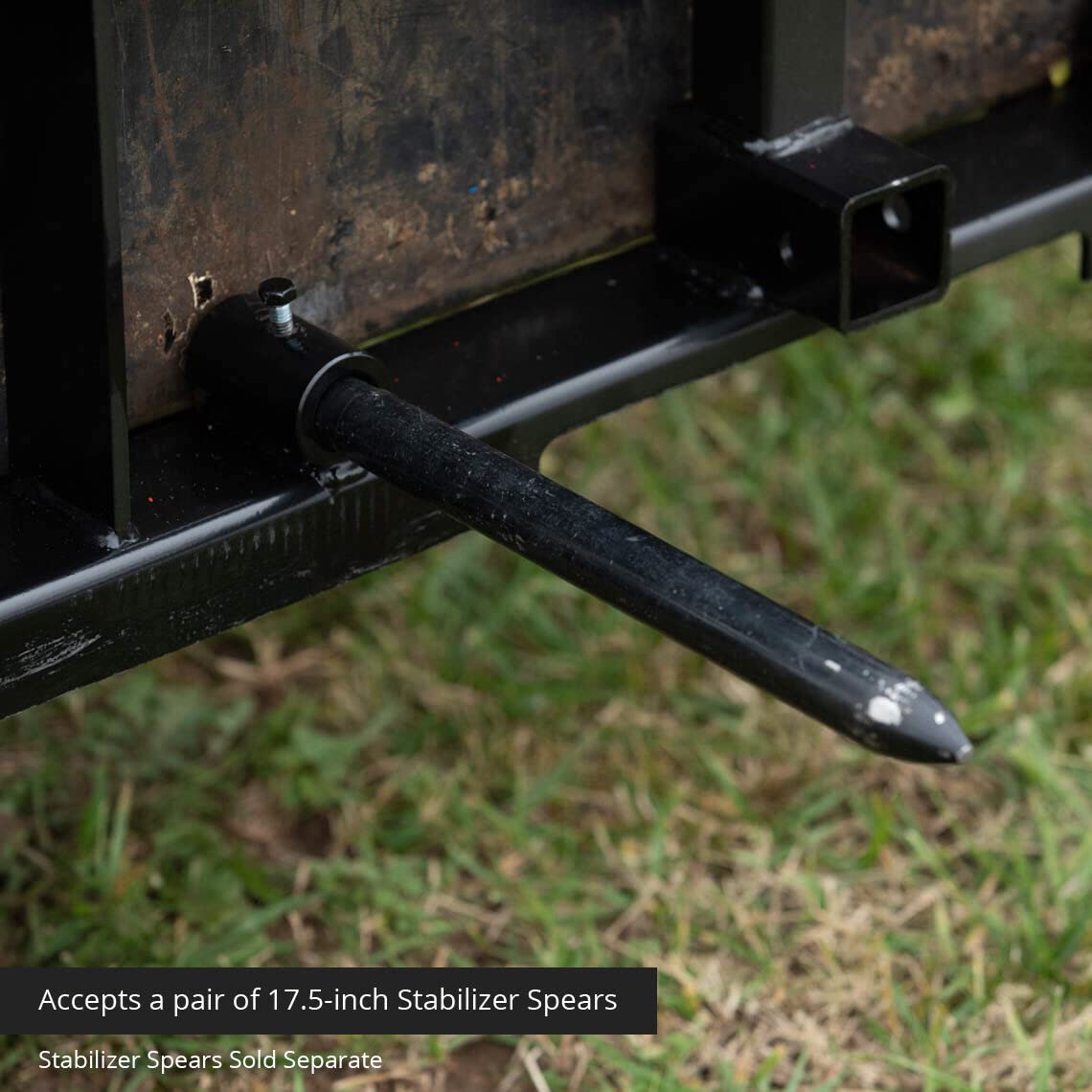 Titan Attachments Skid Steer Pallet Fork Frame Attachment, Rate 4,000 LB, Quick Tach Tractor, Receiver Hitch
