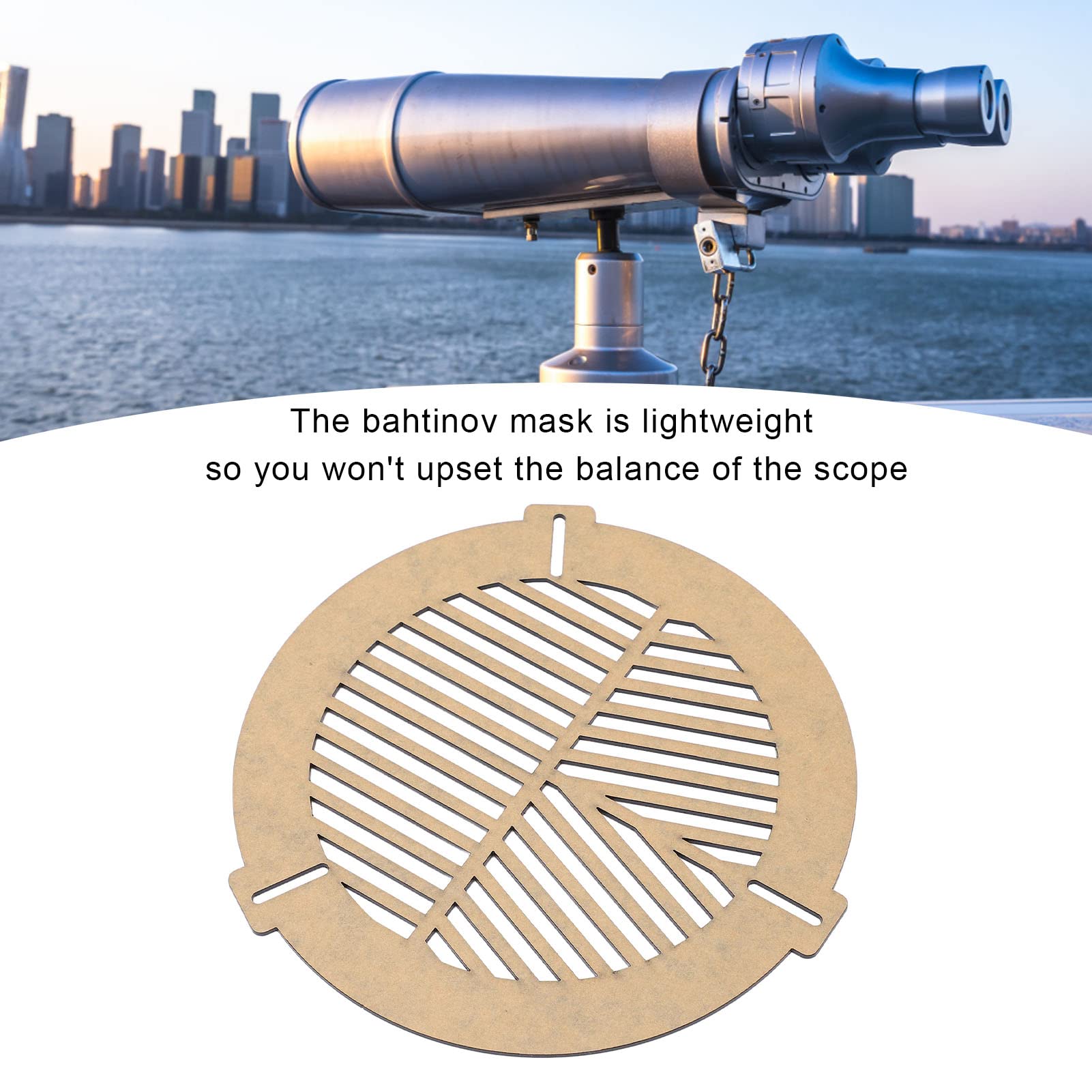 Telescope Focus Mask, 120 to 160mm Lightweight Provide The Best Focus Acrylic Anti Slip Bahtinov Focus Mask for Refractors