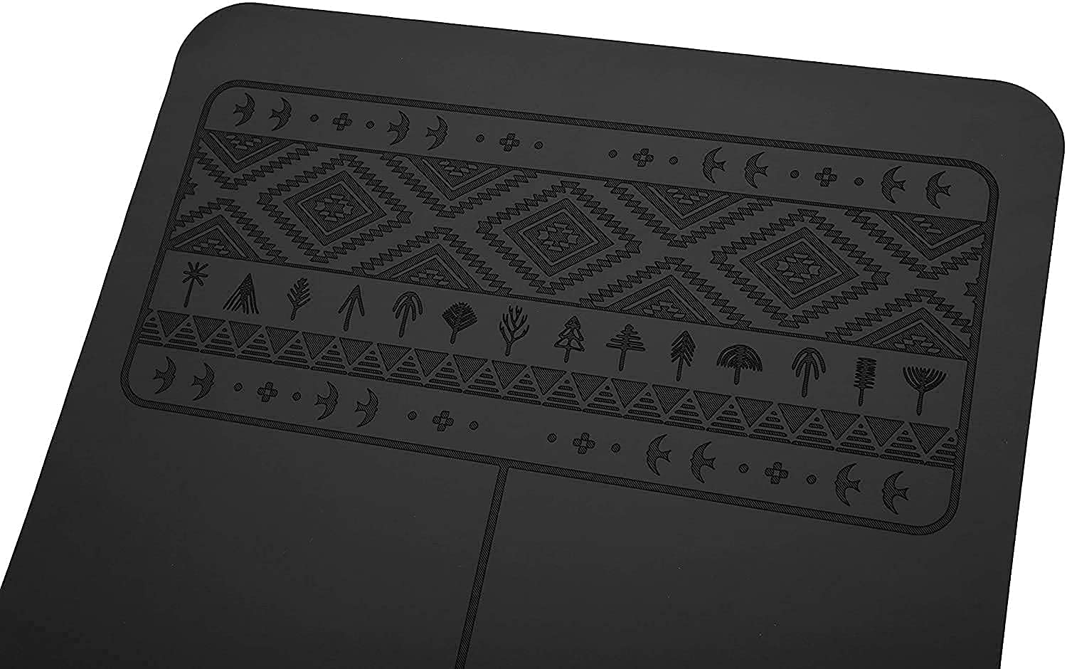 Yogi Bare Paws Light TRAVEL Yoga Mat 1/10" (2mm) - Extreme Non Slip Grip Mat - ECO Friendly Natural Rubber Surface with Body Alignment - Yoga Exercise Equipment & Meditation Accessories - Black