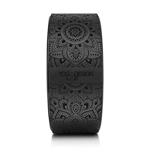 YOGA DESIGN LAB | THE YOGA WHEEL | Eco Printed, Extra Strength, Padded, Dharma Exercise Wheel | Designed in Bali | Enhance Your Postures and Stretch Deeper (Mandala-Night)