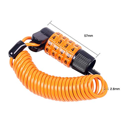 ZHYING Retractable Steel Cable Bicycle Lock,Password Lock,120cm Anti Theft Bike Steel Chain,Resettable for Scooter,Motorcycles,Helmet