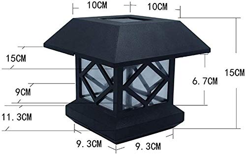 Zhangl Outdoor Post Lights Decorative Columns Solar Column Headlight Wall Lamp Outdoor Fence Fence Light Rainproof Home Fence Garden Light Post Lantern Modern Outdoor Lighting