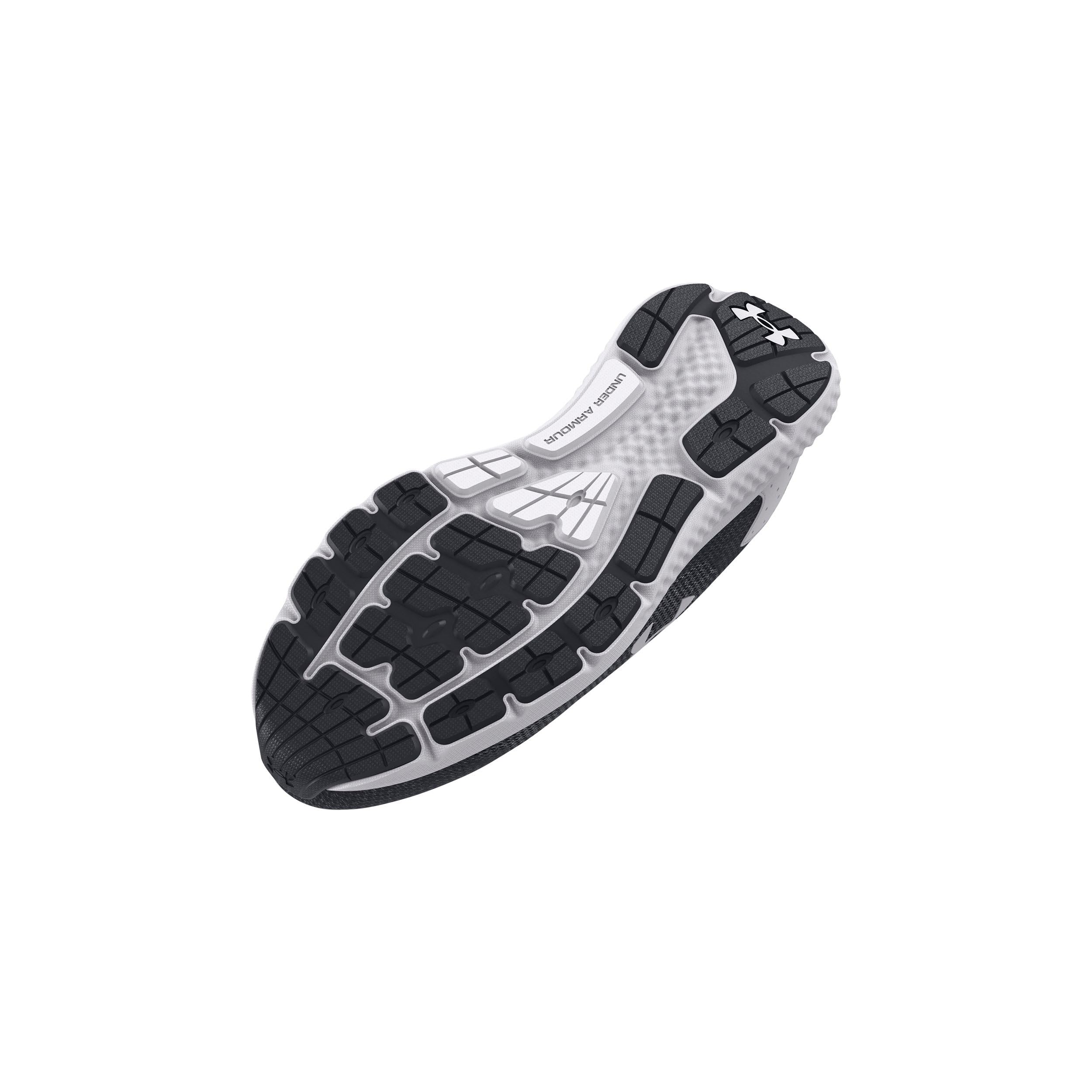 Under Armour Men's Charged Rogue 3 Knit, (001) Black/White/Metallic Silver, 9, US