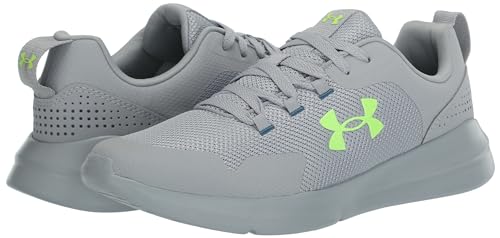 Under Armour Men's Essential, (405) Downpour Gray/White/After Burn, 9, US