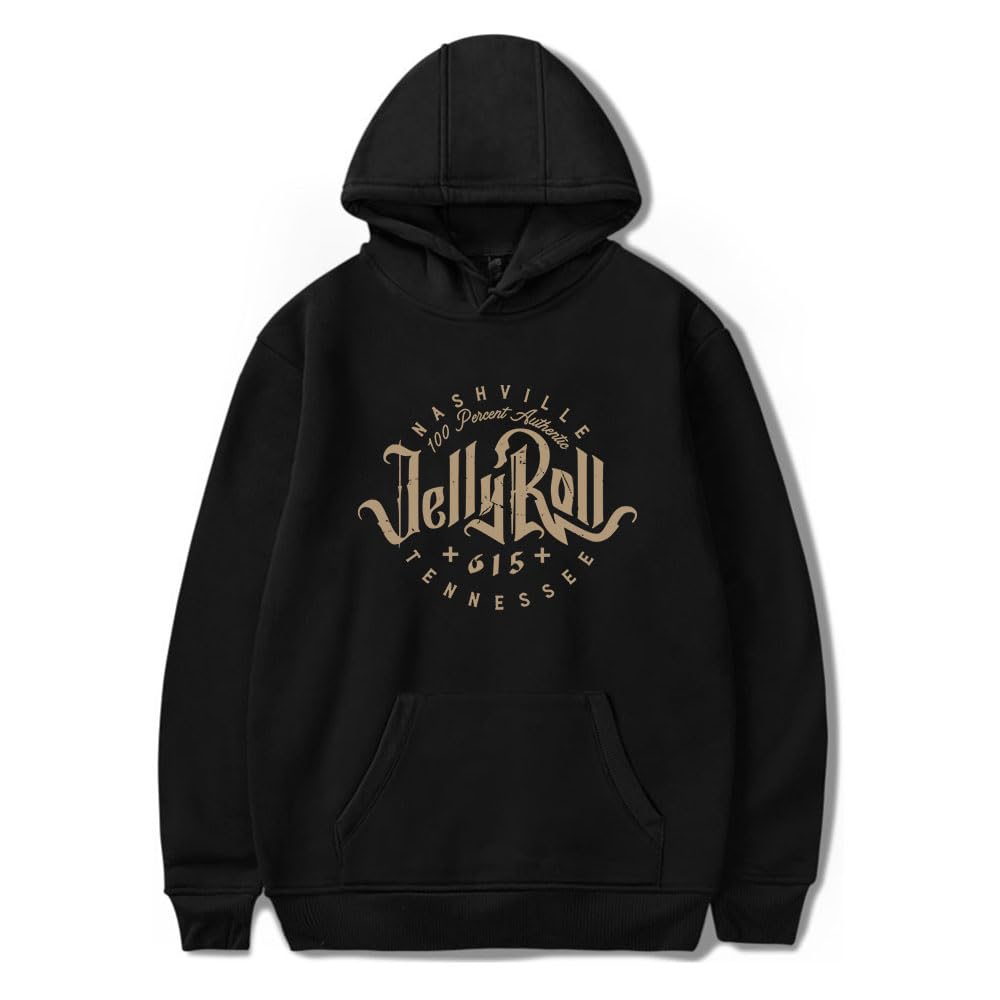 WYLINGER Jelly Roll Merch Hoodie After Hours Tour 2023 Sweatshirt Women Men Long Sleeve Pullover Streetwear (black,Medium)