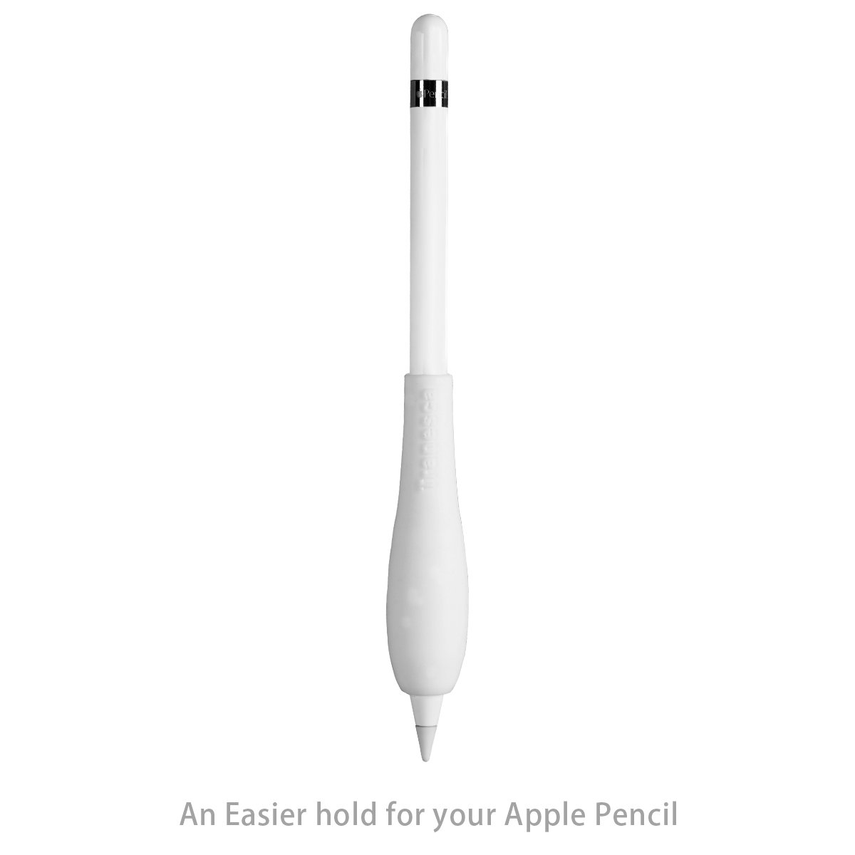 Tranesca Ergonomic Grip Holder for Apple Pencil 1st & 2nd Generation - (Black+White+Orange - 3 in a Pack)