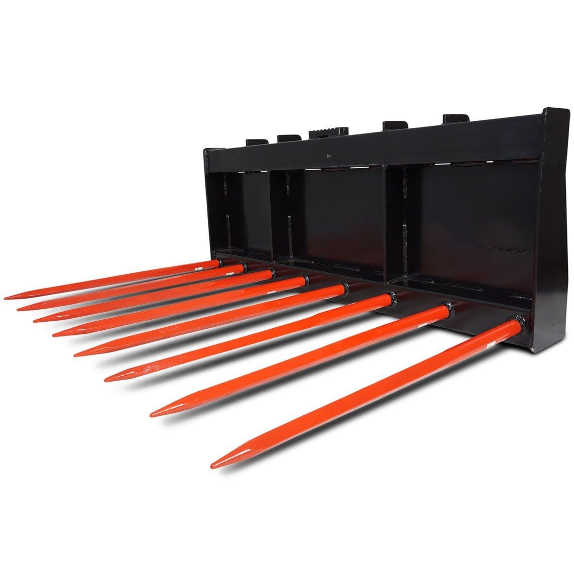Titan 60" Tine Bucket Silage Rake Manure 32" Hay Bale Skid Steer Loader Tractor