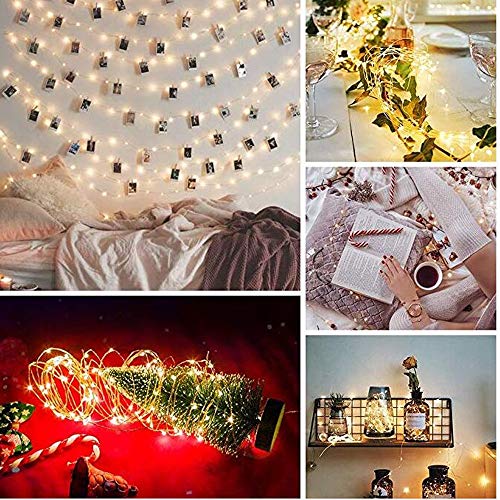 TYXWZL Solar String Garden Lights10m Solar Copper Wire Fairy String Lights for Patio Garden Home Wedding Party Waterproof Color Light [Energy Class A+++]