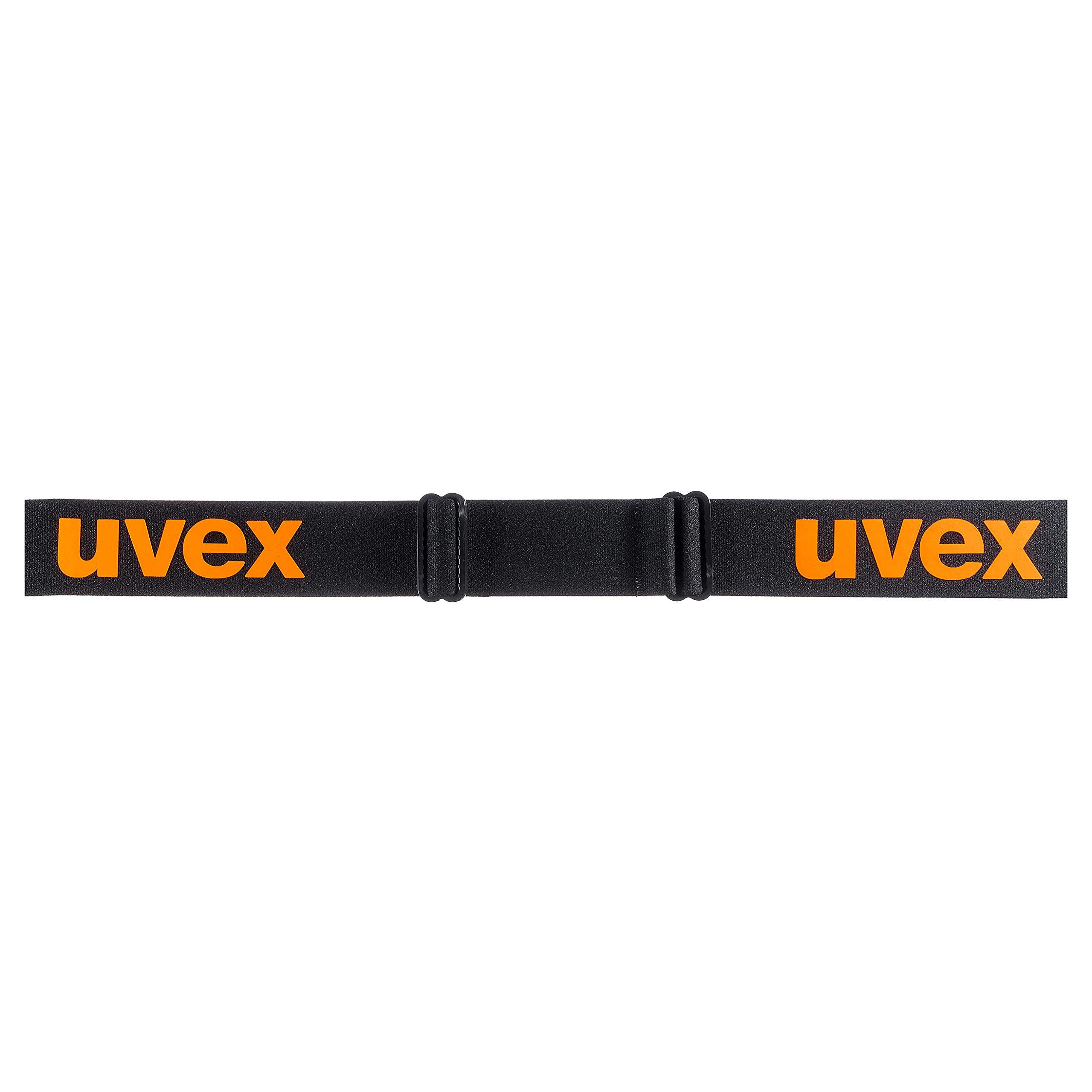 uvex athletic CV, lunettes de ski Adulte unisexe, black mat/blue-orange, one size
