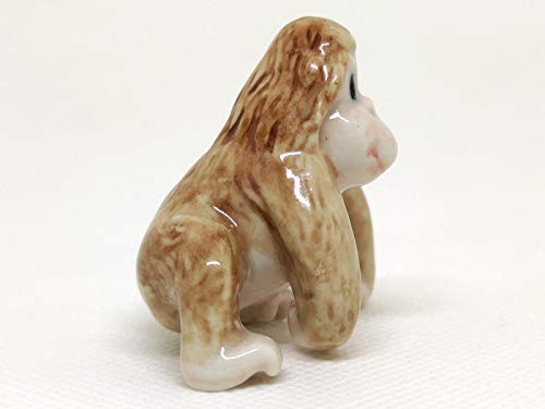 SSJSHOP Gorilla Dollhouse Miniature Figurines Hand Painted Ceramic Animals Collectible Gift Home Garden Decor,