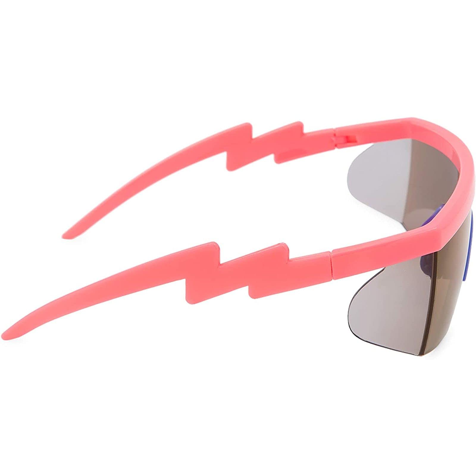 Zodaca Neon 80's Sunglasses for Rave Accessories, Rimless Mirrored Glasses (3 Pack)