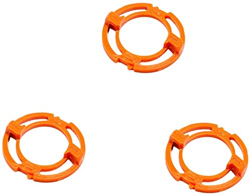 Stellate Orange Lock-Rings Compatible with Shavers Series S7000, S8000,S9000, RQ12 Plus, SH90/62 + Cleaning Brush