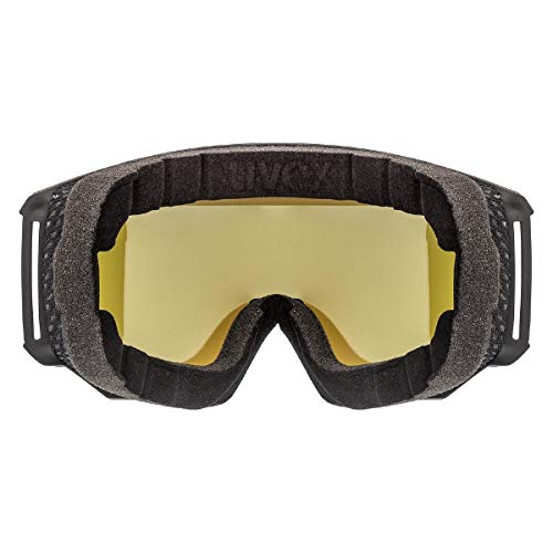 uvex Unisex-Adult, athletic CV ski goggles, black mat, one size