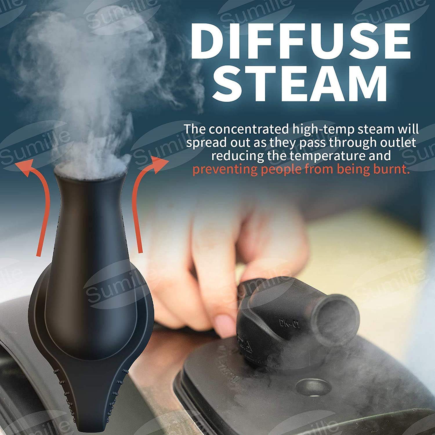 Sumille Instant Pot Steam Diverter, Valve Pressure Release Accessory Silicone Steam Release Accessories for IP Instant Pot DUO60 6 Qt, DUO80 8 Qt, Duo Mini 3 Qt and Duo Plus Mini 3 Qt,Model DK-01