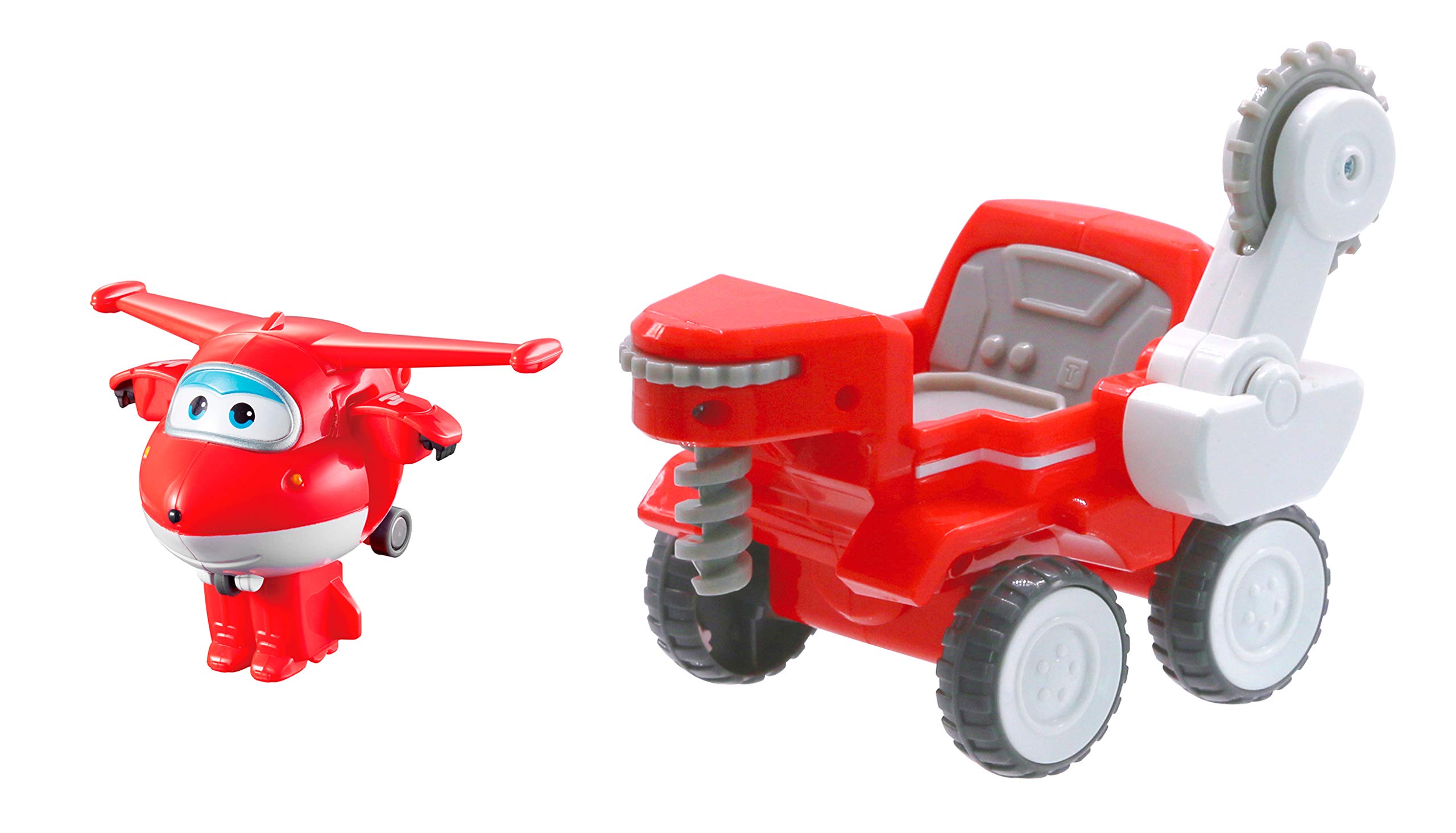 Super Wings - Jett's Moon Rover Vehicle | Transform-A-Bot Jett Toy Figure US730842