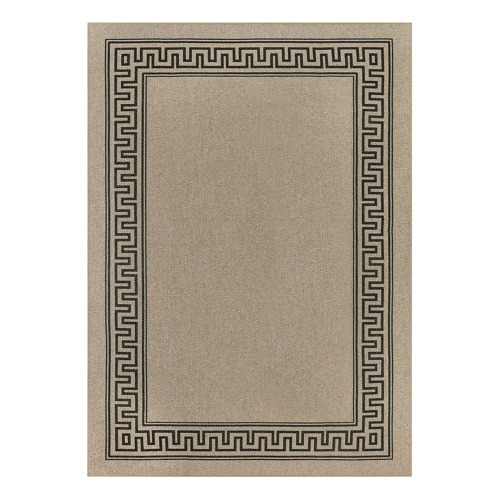 Wonnitar Indooor Outdoor Area Rug,Black 5x7