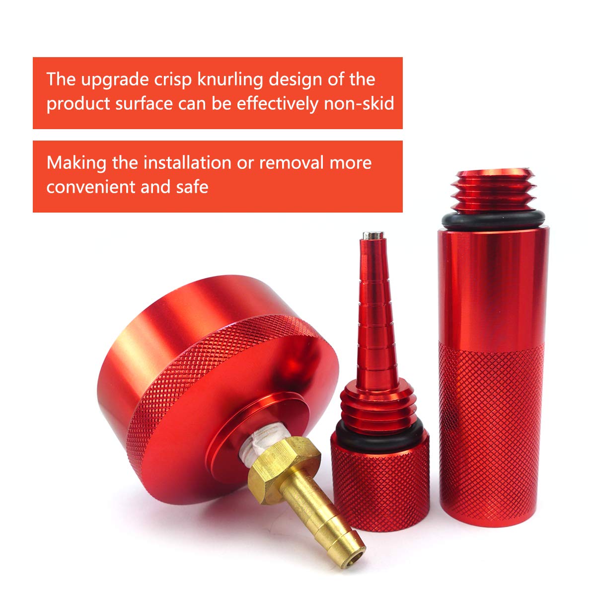 TIKSCIENCE Generator Extended Run Gas Cap Adapter Fit for Honda EU2000i EU1000i 1/4' NPT Hose Line Generator Fuel Extender w/Brass Hose Fitting