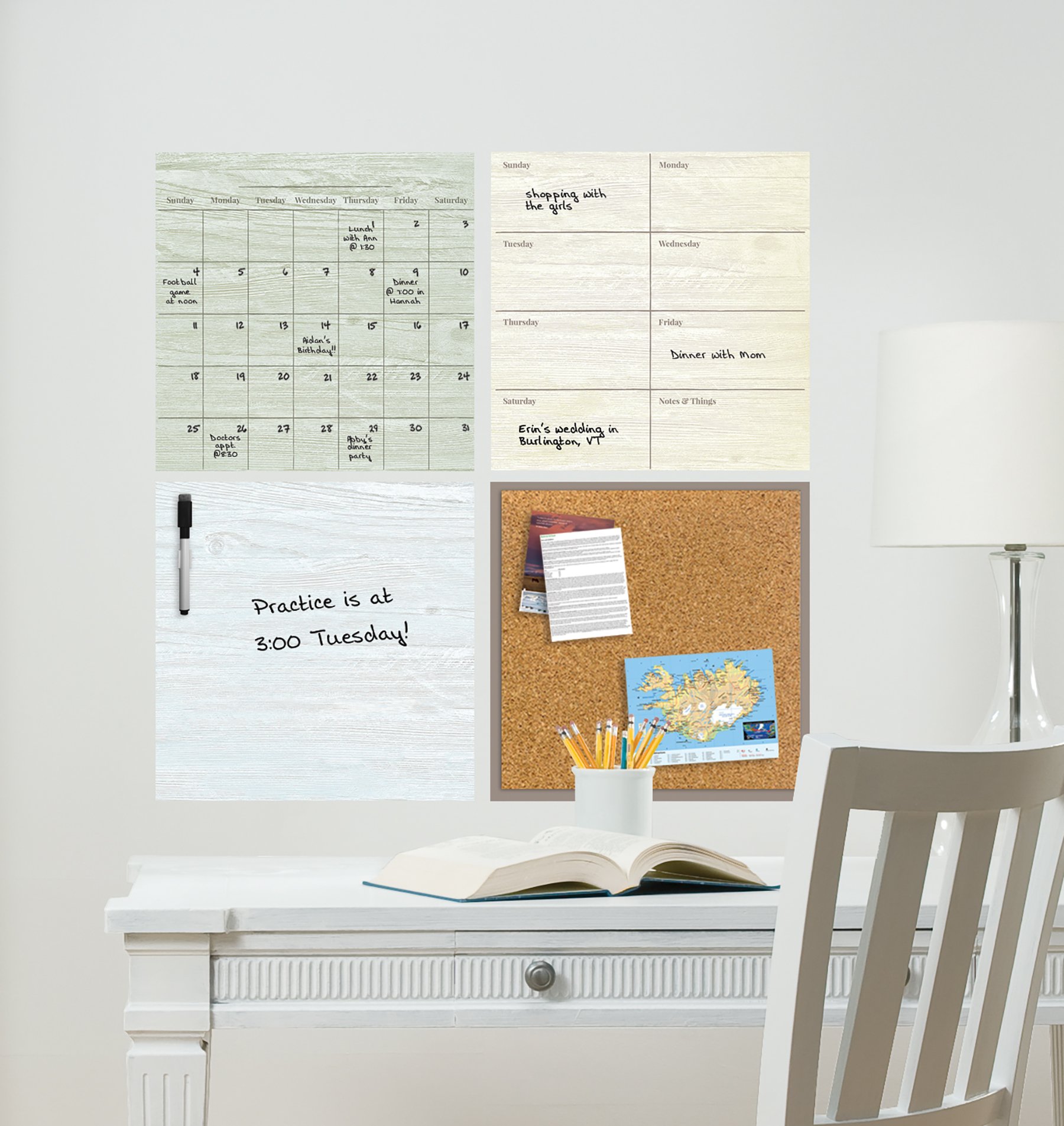 Wall Pops WPE2127 Weathered Organization Kit, Neutral