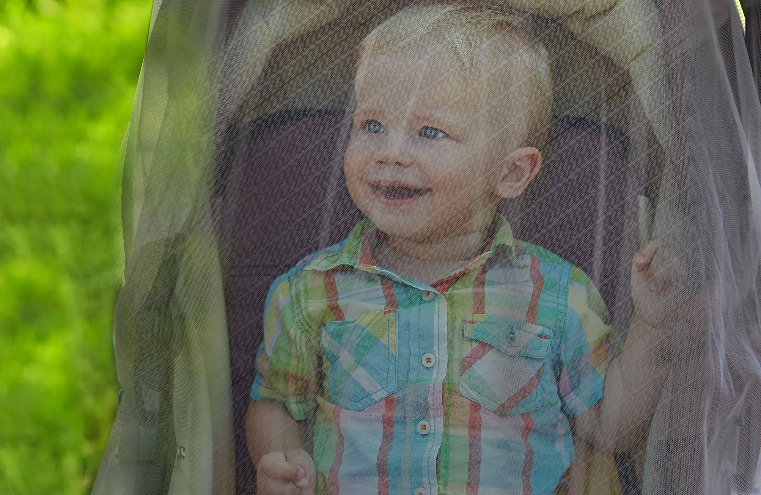 Universal Infant Stroller, Infant Car Seat Mosquito Net Solar Protective Fits Strollers, Car Seats, Bassinets and Playpens Made in The USA