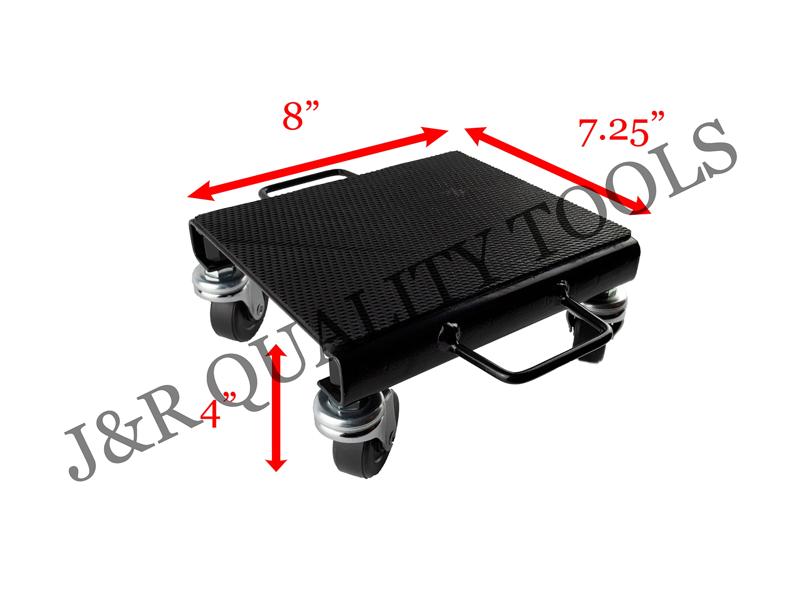 VCT PRO #01131 3Pc 1500lb Capacity Heavy Duty V-Slide Anti-slip Rubber Pads Snowmobile Dolly Set