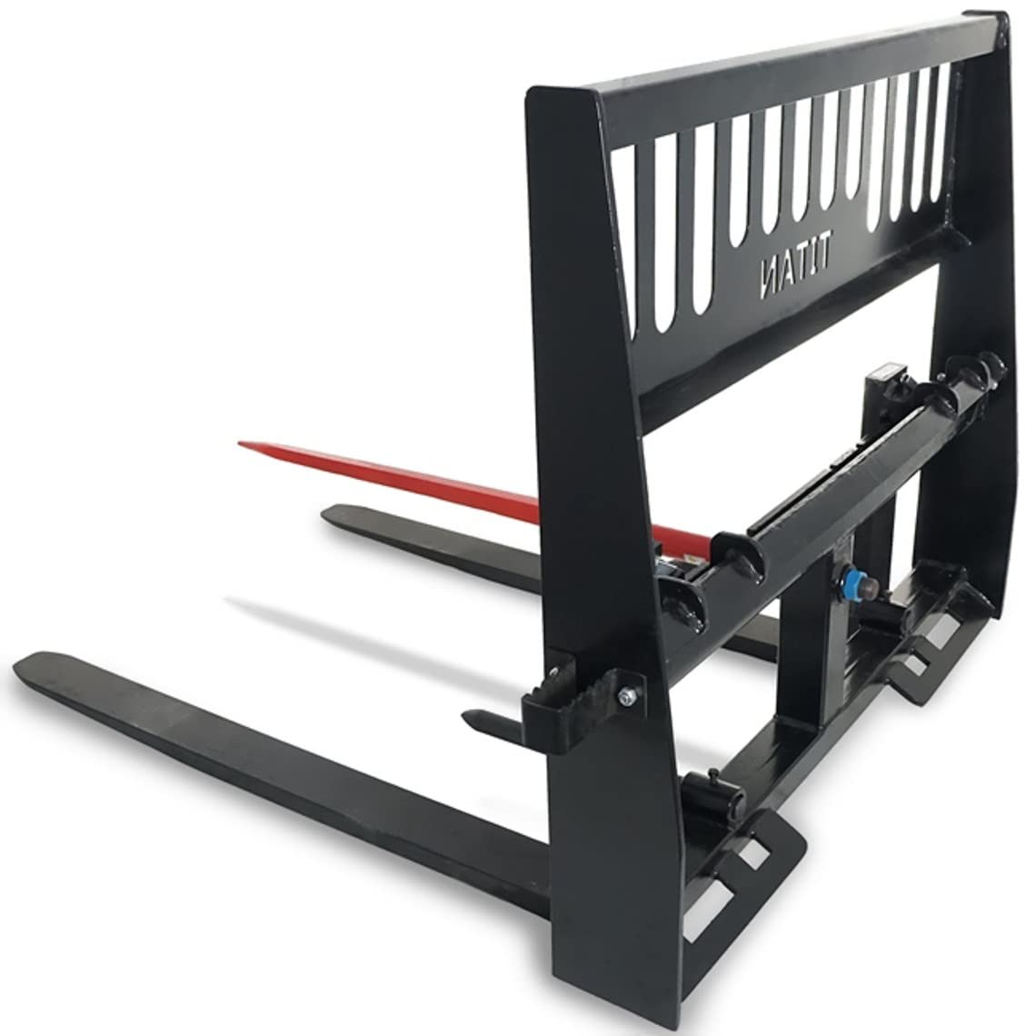 Titan Attachments HD Pallet Fork and Hay Spear Attachment 42" Blades Quick Tach