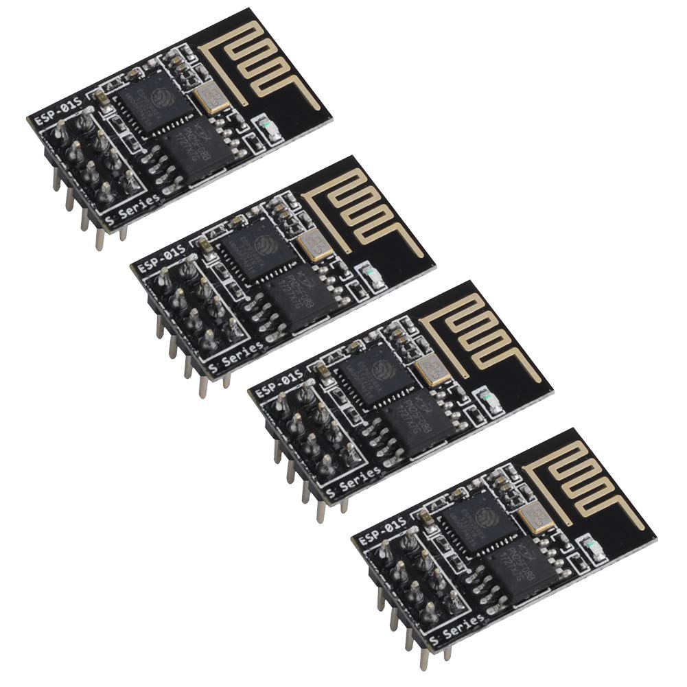 Stemedu ESP8266 Test Board Code Burner Flash Downloader ESP8266 ESP-01S Serial WiFi Wireless Transceiver Module for Fixture Board (Pack of 5pcs)
