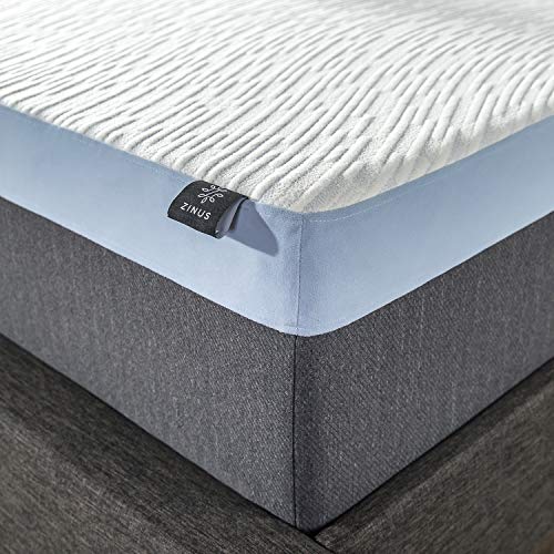 Zinus 13 Inch Green Tea Pressure Relief Gel Memory Foam Mattress/Cooling Mattress/Zoned Airflow Design/Bed-in-a-Box, King