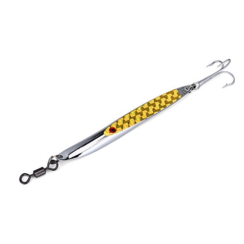 Yuuloo Multifunction Convenient 2set Fish Hook Reusable Incisive Lure Bait Barbed Hooks Kit Accessories Fishing Tools Easy to Clean(Yellow)