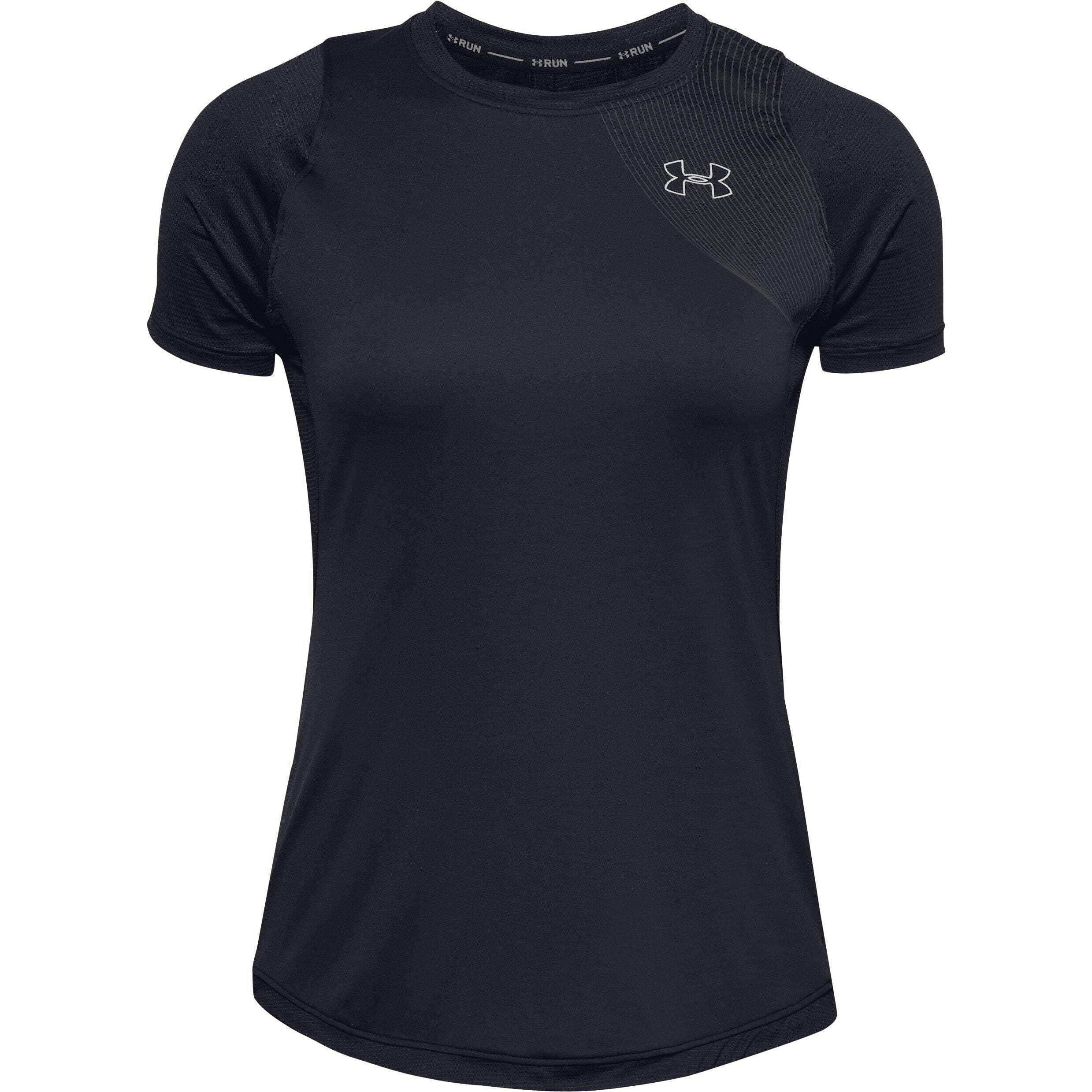 Under Armour Qualifier Iso-chill Short Sleeve Running T-shirt, Black (002)/Reflective, Large