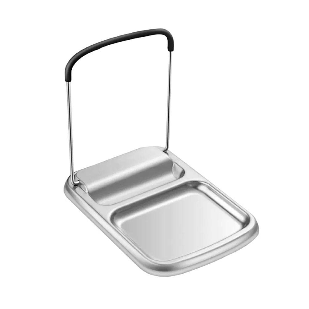 Woedpez Kitchen Countertop Pot Lid Rack Pan Cover Holder Shelf Metal Rack for Ladles Spatula Kitchen Utensil Organizer Countertop Pot Lid Stand