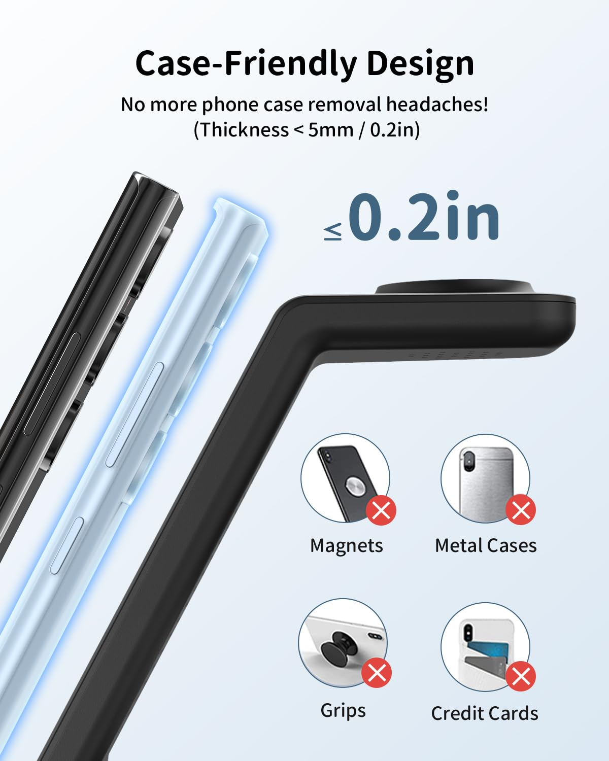 Wireless Charger for Samsung&Android: JoyGeek 3 in 1 Charging Station for Galaxy Watch5 Pro/4/3/Active2/1 - Phone Charger Stand for S23 Ultra/S22/S21/S20/Note 20, Z Fold&Flip Series, Buds2 Pro