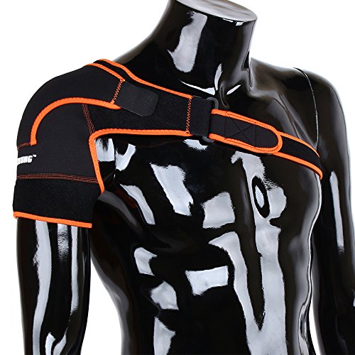 Yosoo Shoulder Brace, Rotator Cuff Compression Support, Men Women Left Right Arm Injury Prevention Stabilizer Sleeve Wrap Immobilizer Joint Sport Gym Compression Bandage Wrap
