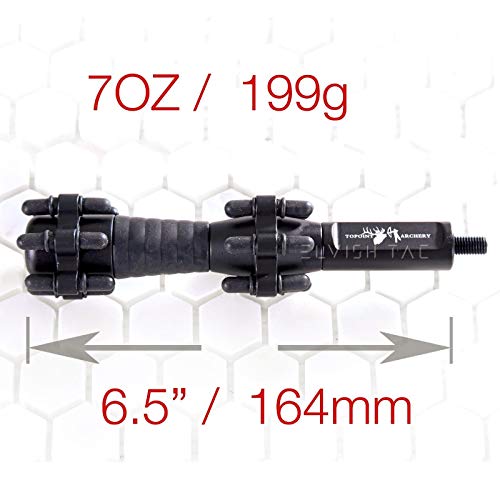 zzuus Archery Stabilizer 6.5" Customizable Stabilizer Vibration Dampening Compound Bow Hunting Accessory