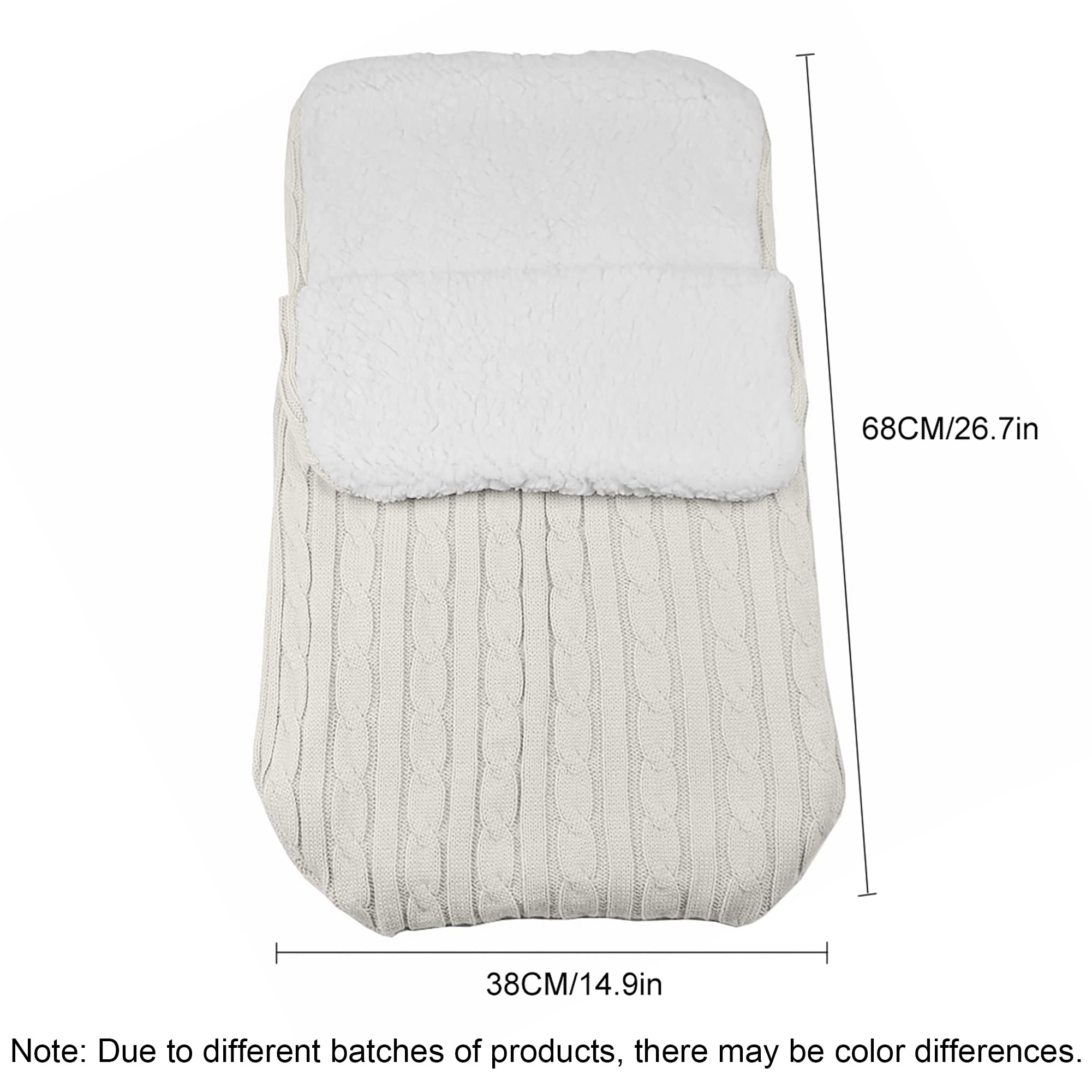 Uheng Newborn Baby Swaddle Blanket Wrap, Unisex Infant Toddler Kids Knit Soft Warm Fleece Sleeping Bag