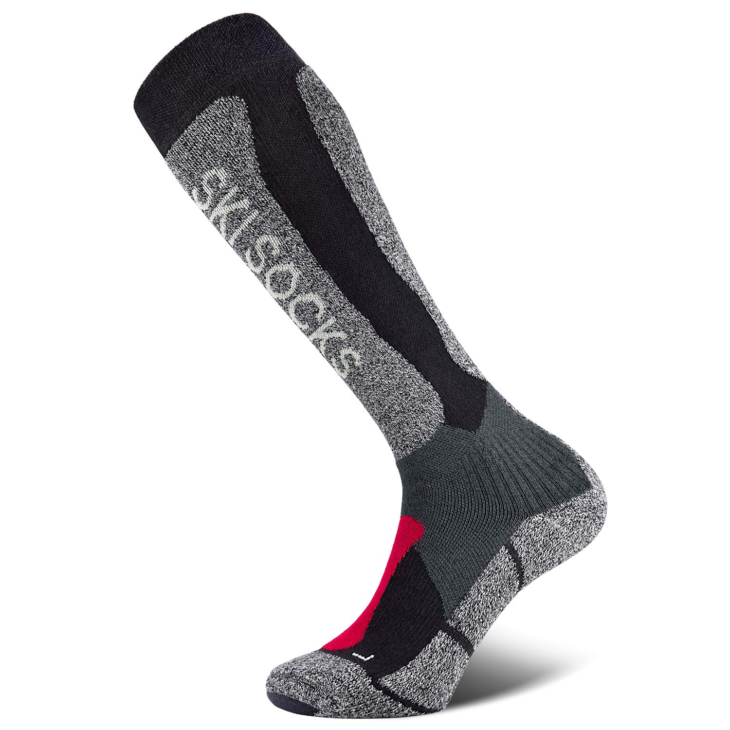 TopAcsy Ski Socks 2 Pairs Winter Snowboard Thermal Thermolite Over the Calf Stocking for Mens Womens (2 Pairs Blue, Medium)