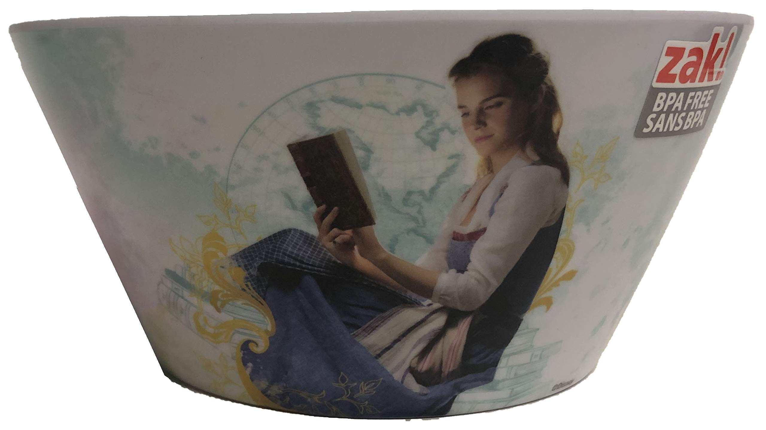 Zak Designs Kid's Soup Bowl and Bundles with Plates (Bowl 2 Pack, Beauty and the Beast)