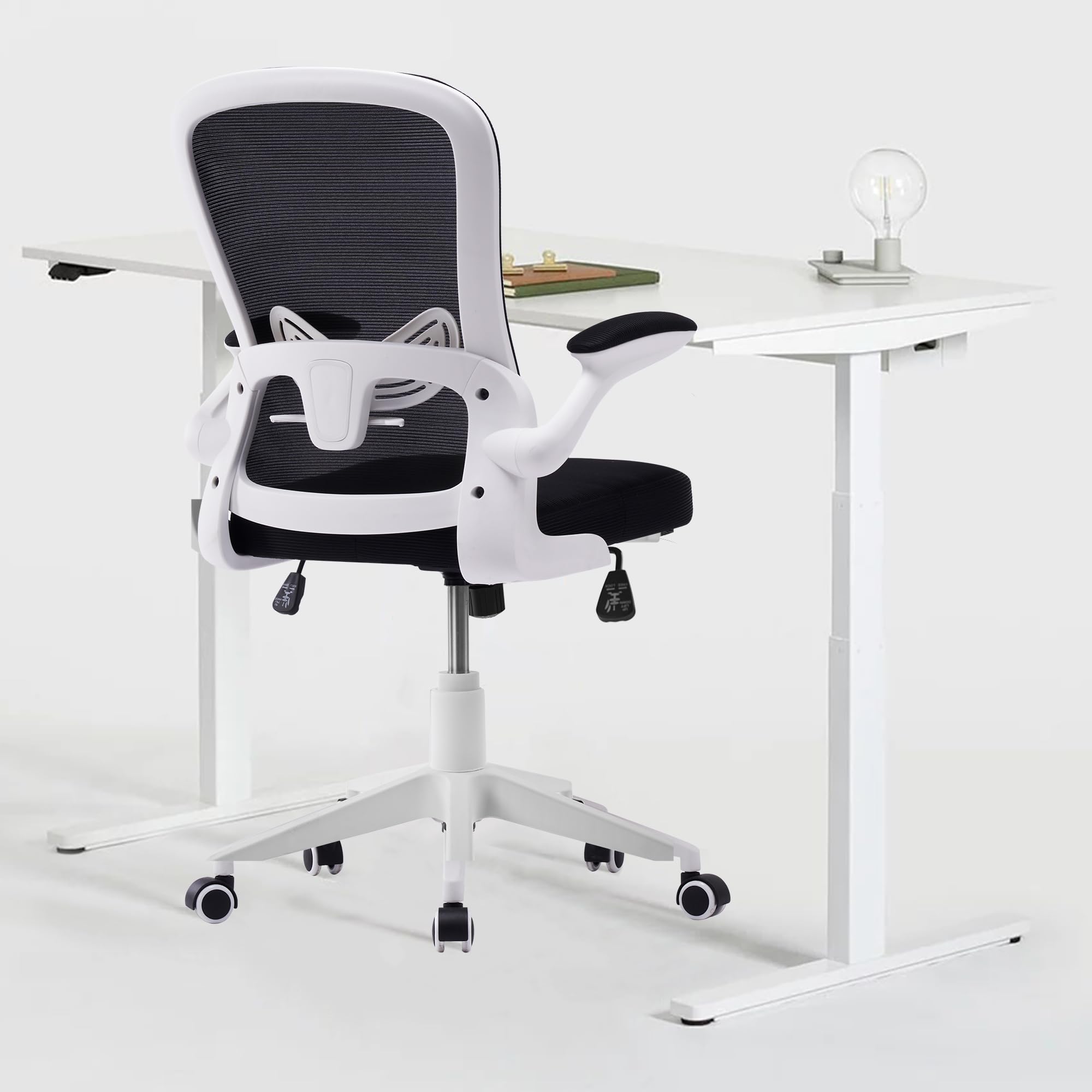THEETAYY Drafting Chair,Tall Office Chair for Standing Desk, Ergonomic Desk Chairs with Lumbar Support, Adjustable Height Computer Chair with Swivel Task and Flip-up Armrests.