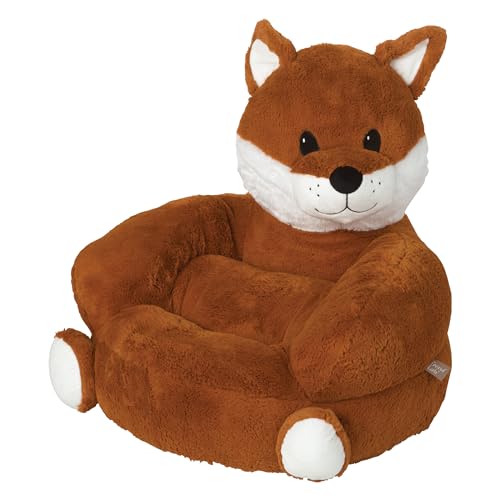 Trend Lab Fox Toddler Chair Plush Character Kids Chair Comfy Furniture Pillow Chair for Boys and Girls, 21 x 19 x 19 inches