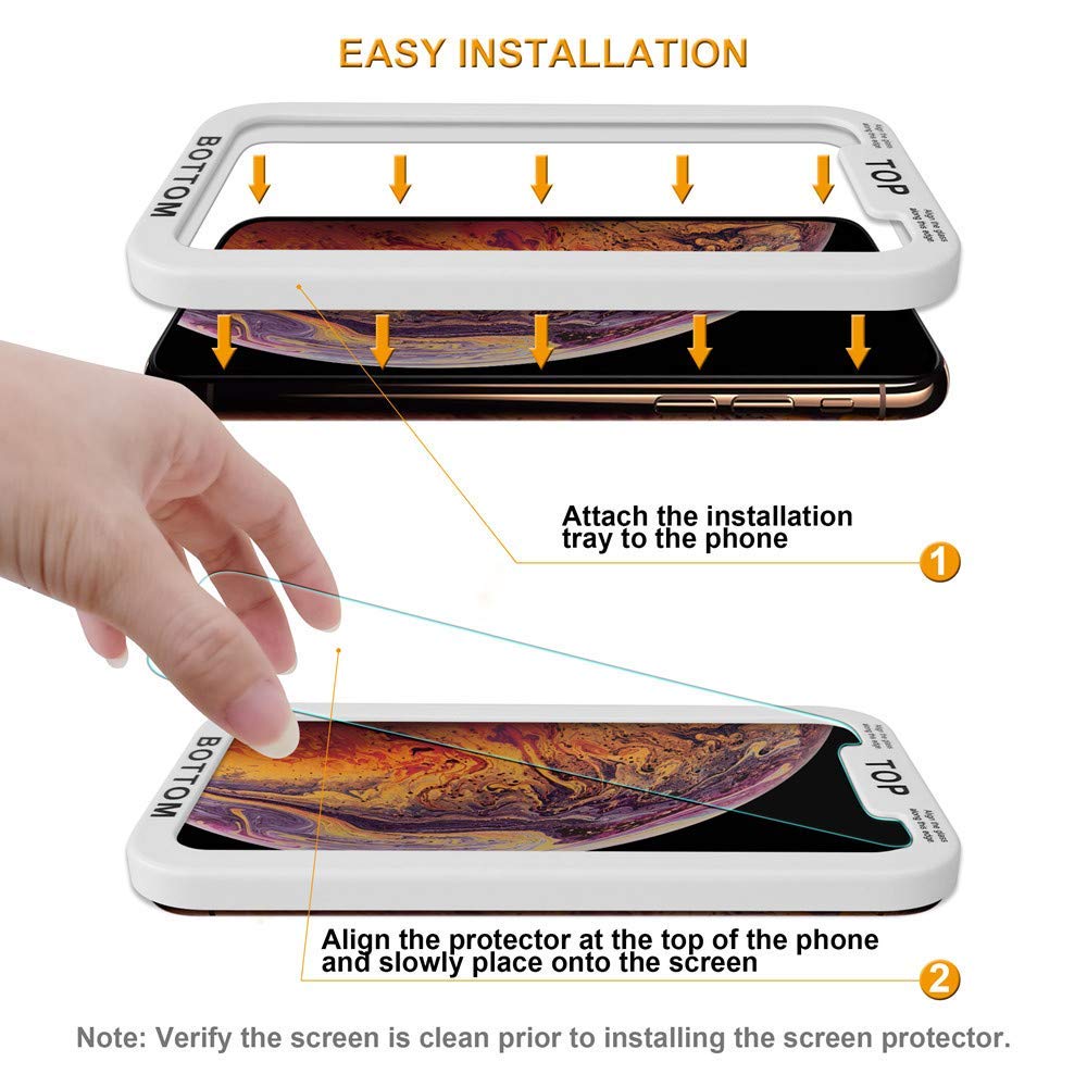 Supershieldz (2 Pack) Designed for Apple iPhone 11 Pro Max and iPhone Xs Max (6.5 inch) (Privacy) Anti Spy Tempered Glass Screen Protector with (Easy Installation Tray) Anti Scratch, Bubble Free