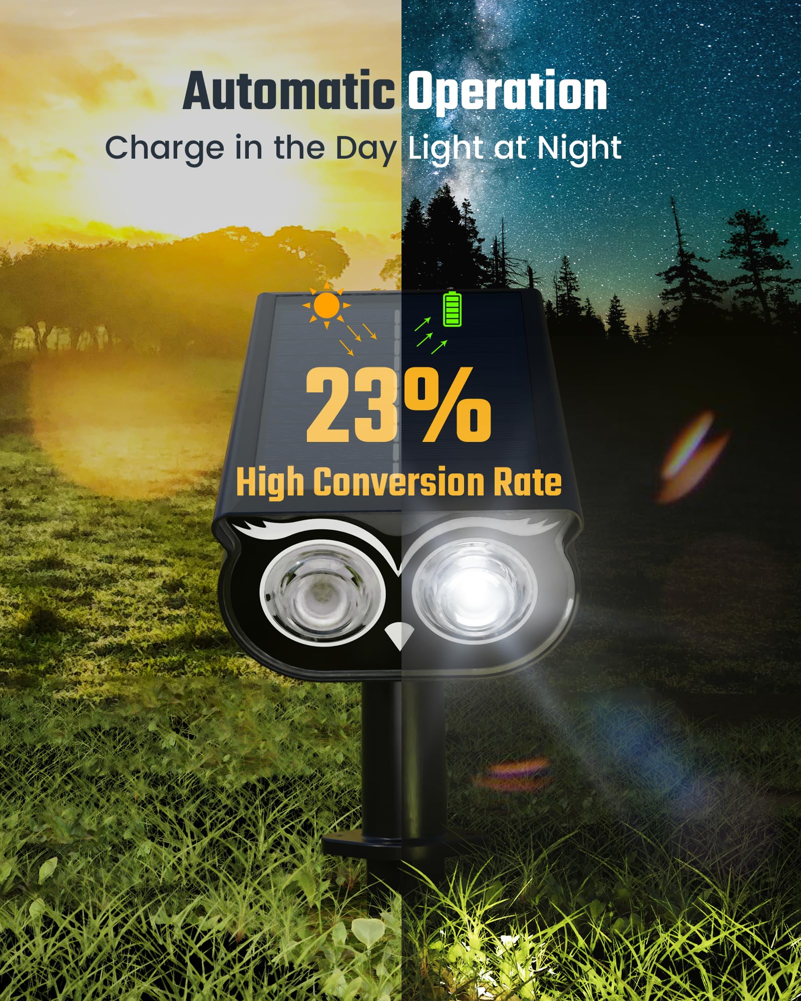 SUPERDANNY Solar Spot Lights & Double Side Floor Lamp, RGB Atmosphere & Dimmable Bright Light with 3000K-4000K-6500K Color Temps, Adjustable Gooseneck, Standing Modern Lamp for Reading, Living Room