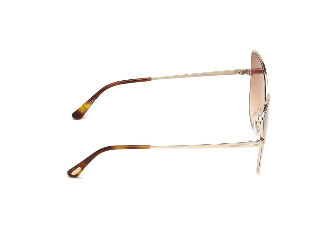 Tom Ford FT0569 28T Shiny Rose Gold Elisa Cats Eyes Sunglasses Lens Category 1