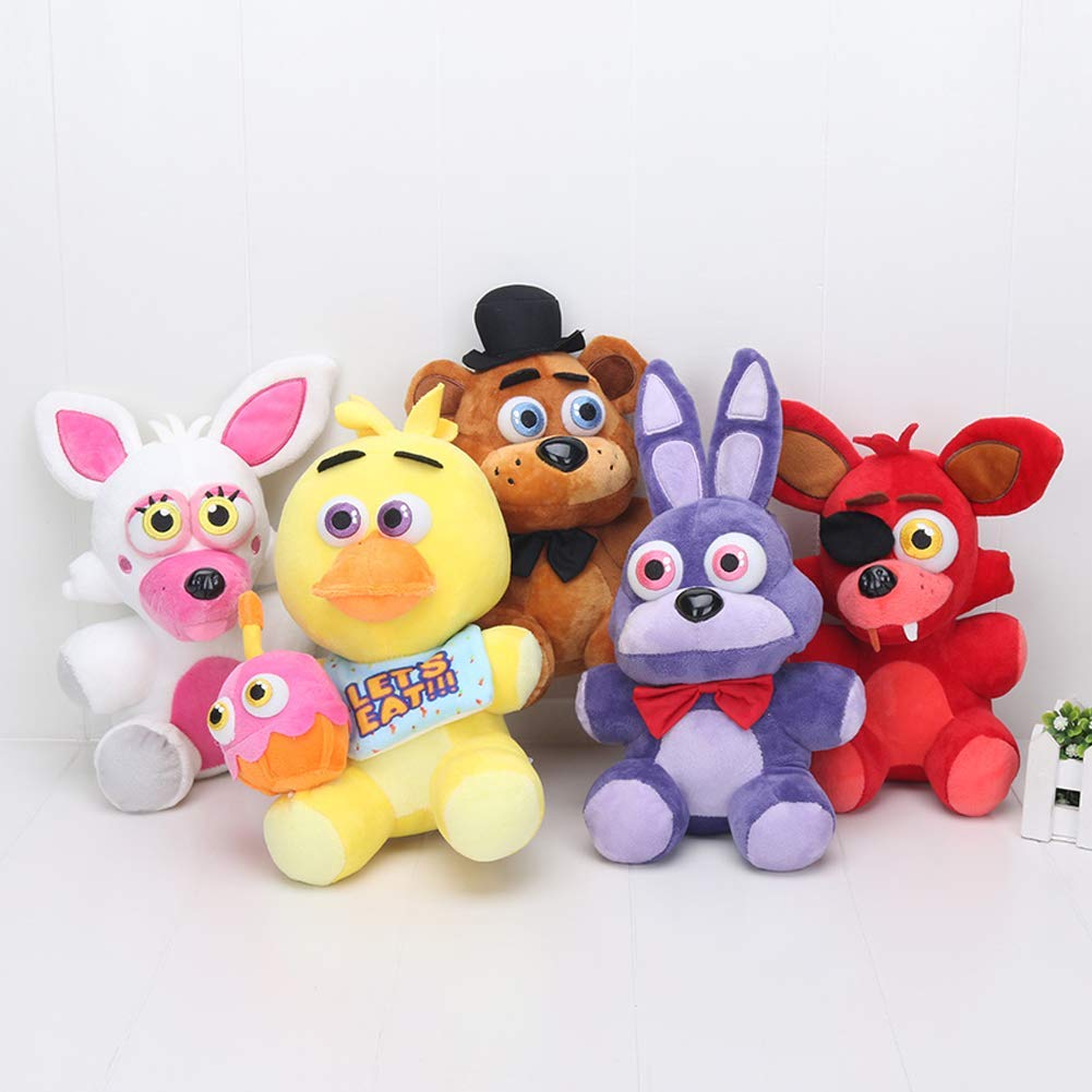 YLEAFUN 7 Inch Five Nights Plush Toy - Stuffed Dolls Gifts for Game Fans