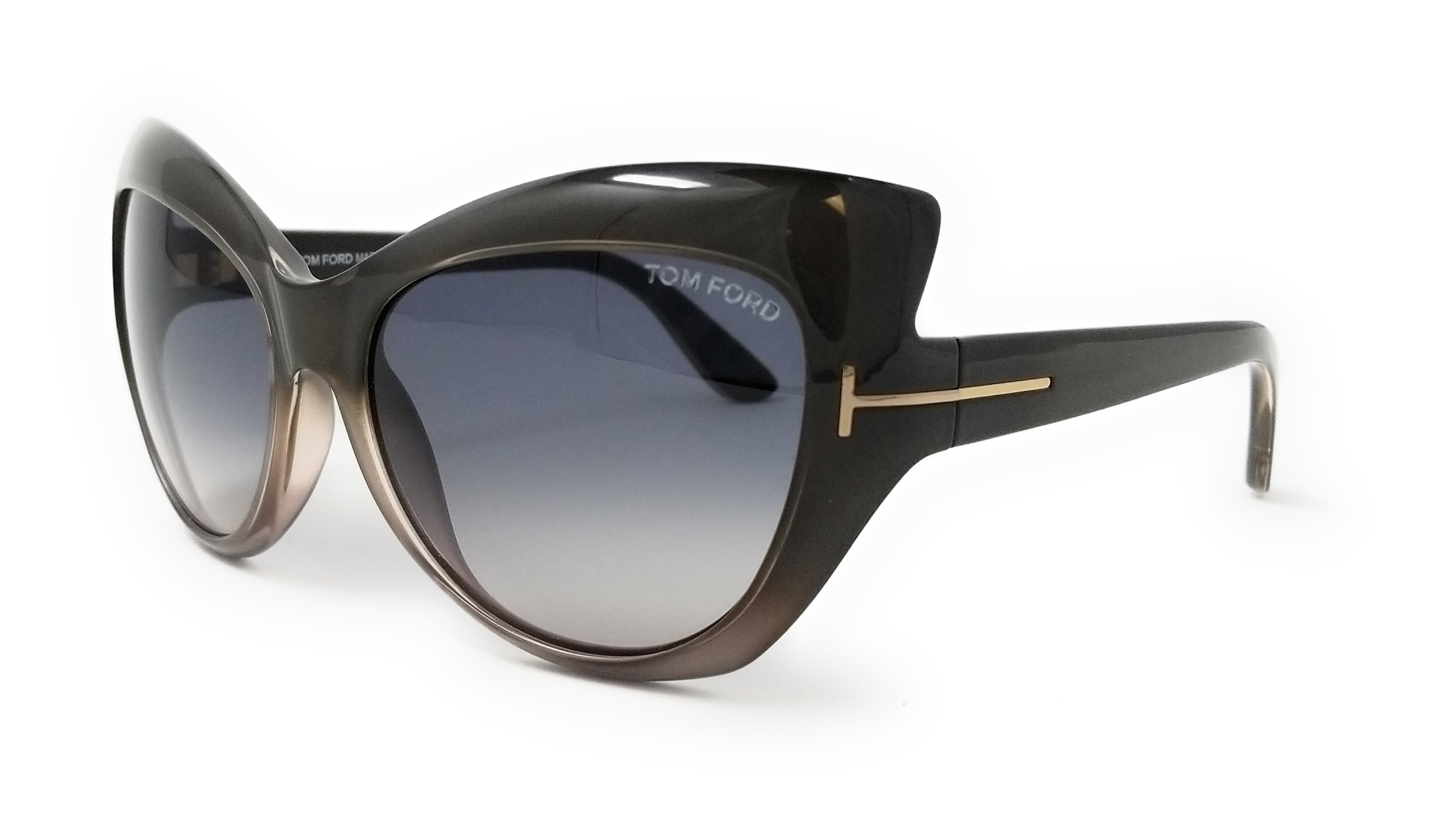 Tom Ford Cateye Sunglasses TF284 Bardot 20B Dove Gray Shaded FT0284