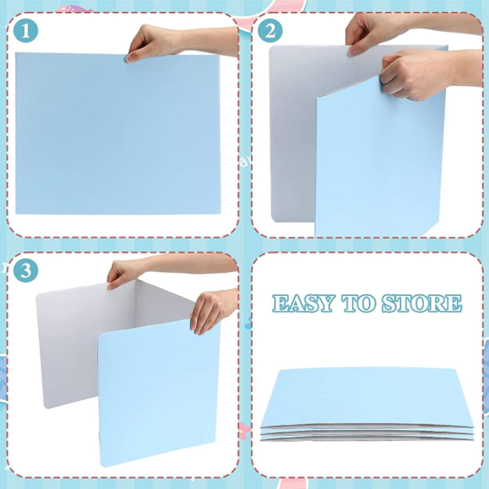 ulafbwur Privacy Table Dividers 5pcs Classroom Desk Panels Rich Color Reliable Not Easily Deformed Student Study Test 5pcs