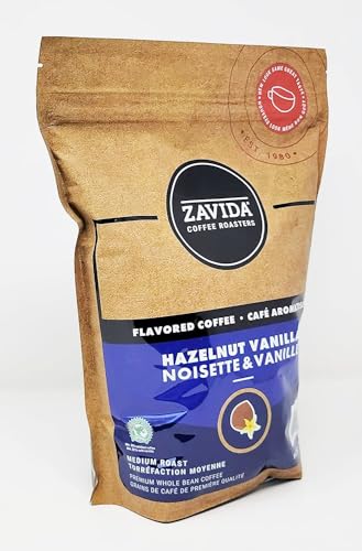 Zavida Premium Hazelnut Vanilla Whole Bean Coffee, 2 LB